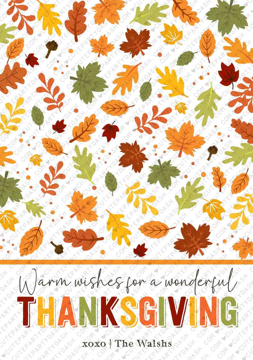 Happy Thanksgiving Cookie Card printable INSTANT DOWNLOAD – Cute Party Dash