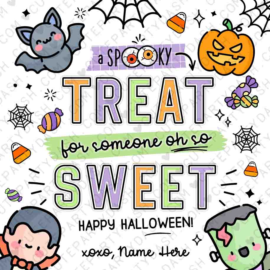 EDITABLE Halloween A Spooky Treat for Someone Sweet Gift Tag – Cute ...