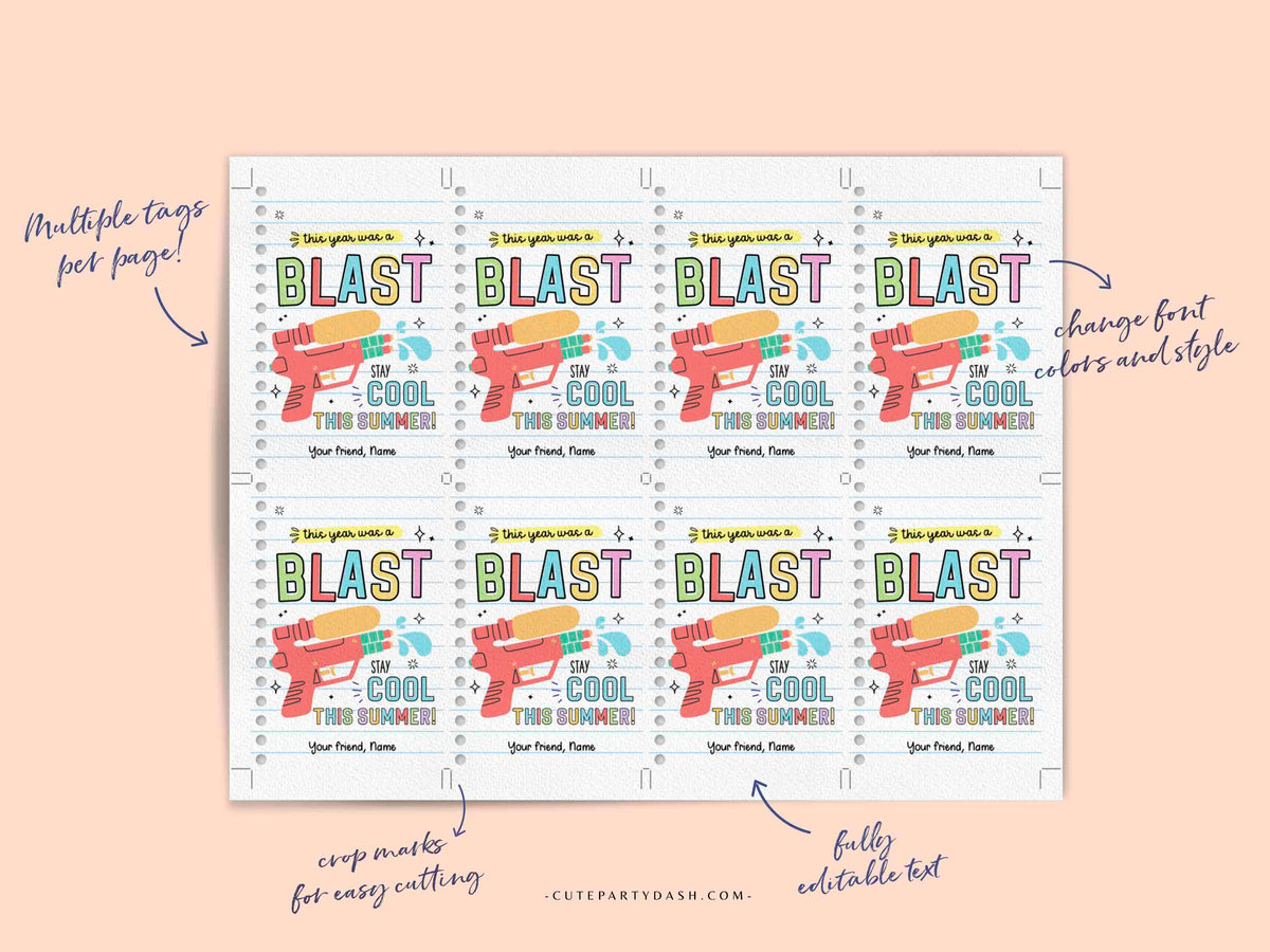 Printable Have a Great Summer Gift Tag – Cute Party Dash