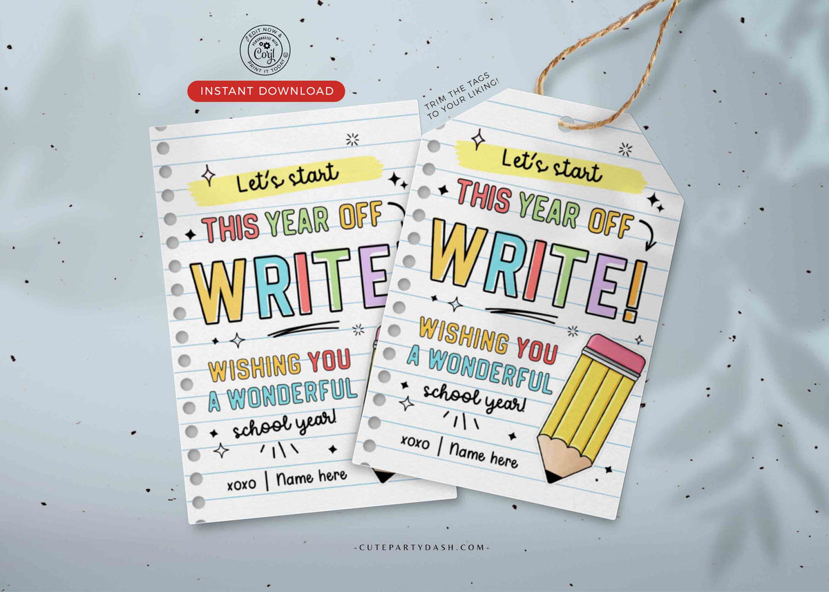 Let's start this year off WRITE Pen Marker gift tags. – Cute Party Dash