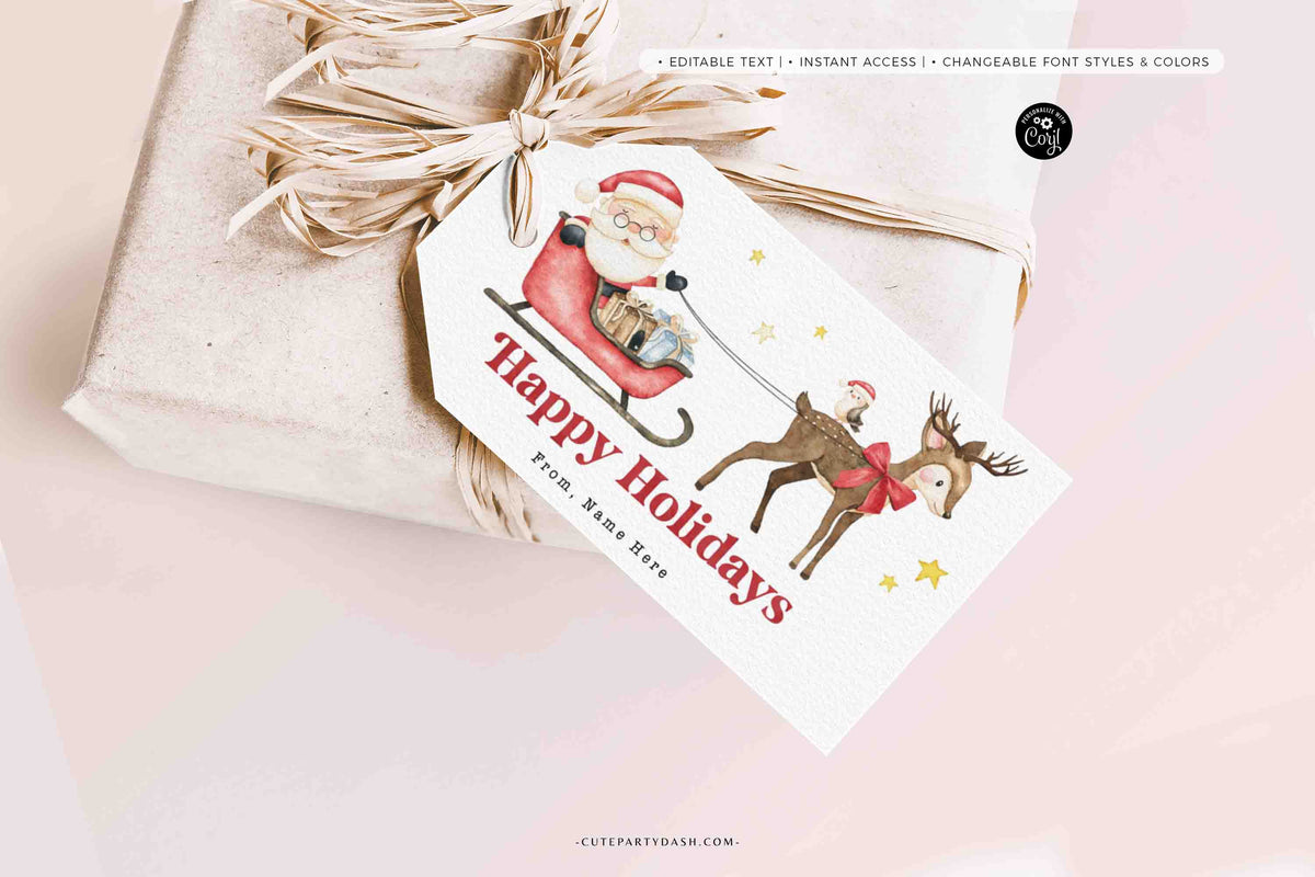 Christmas Merry Christmas gift tags Printable INSTANT DOWNLOAD – Cute ...