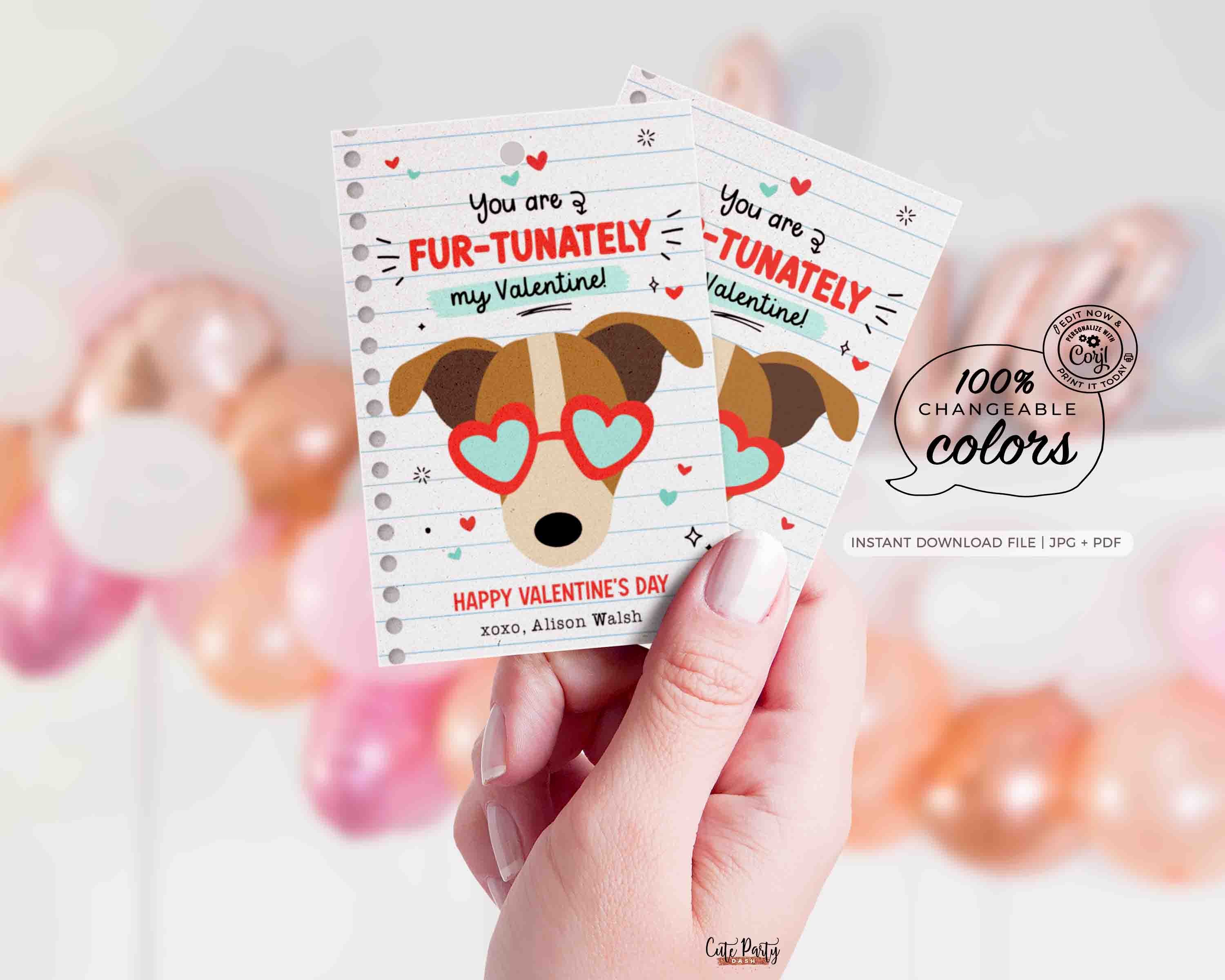 Printable Funny Valentines Day Puppy Printable Dog Valentine's Day