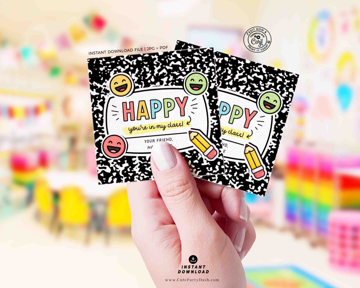 Happy You are in my Class Back to School Gift Tag INSTANT DOWNLOAD ...