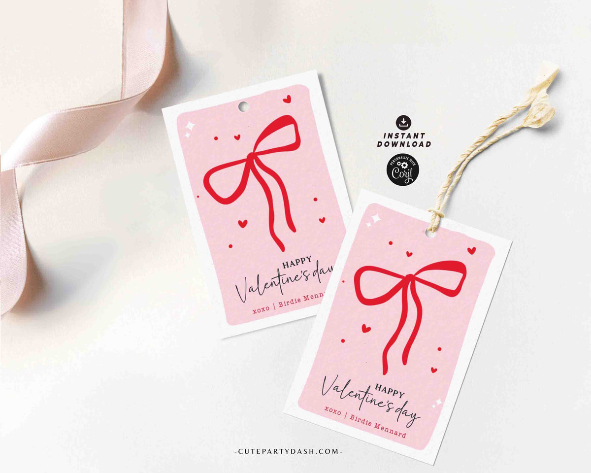 Happy Valentine's Day Classroom Valentine Kids Tag – Cute Party Dash