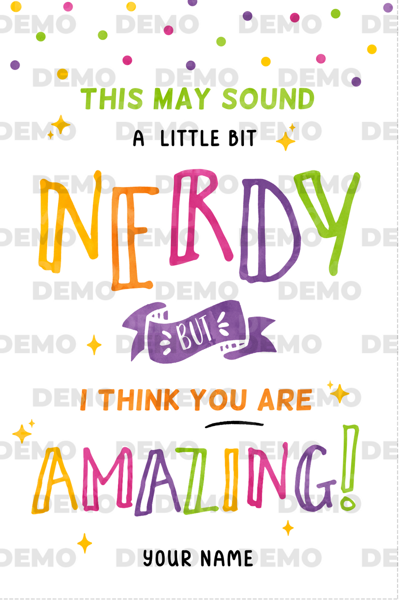 Editable Nerds Candy Gram Cheer Treat tag – Cute Party Dash