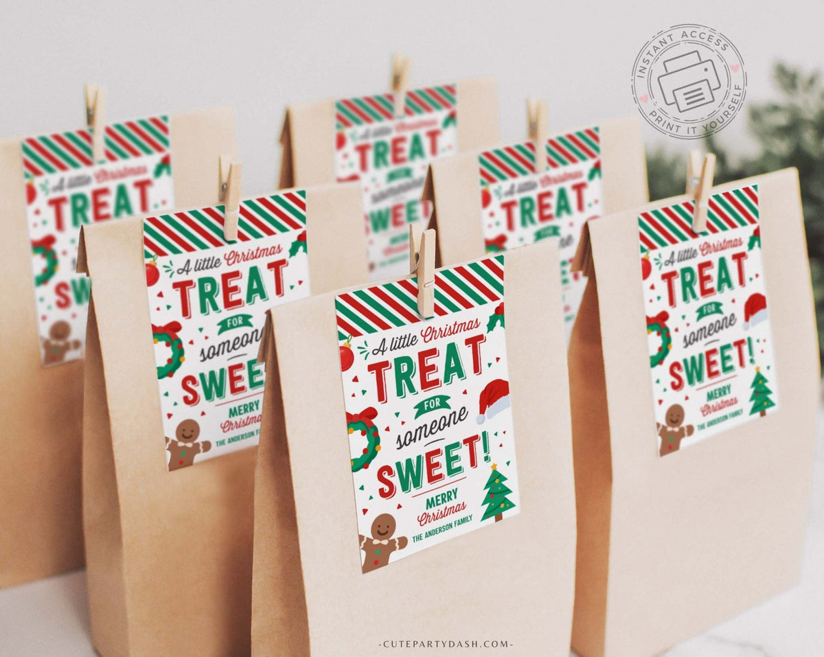 A Little Christmas Treat for Someone Sweet Gift Tag - Instant Download ...