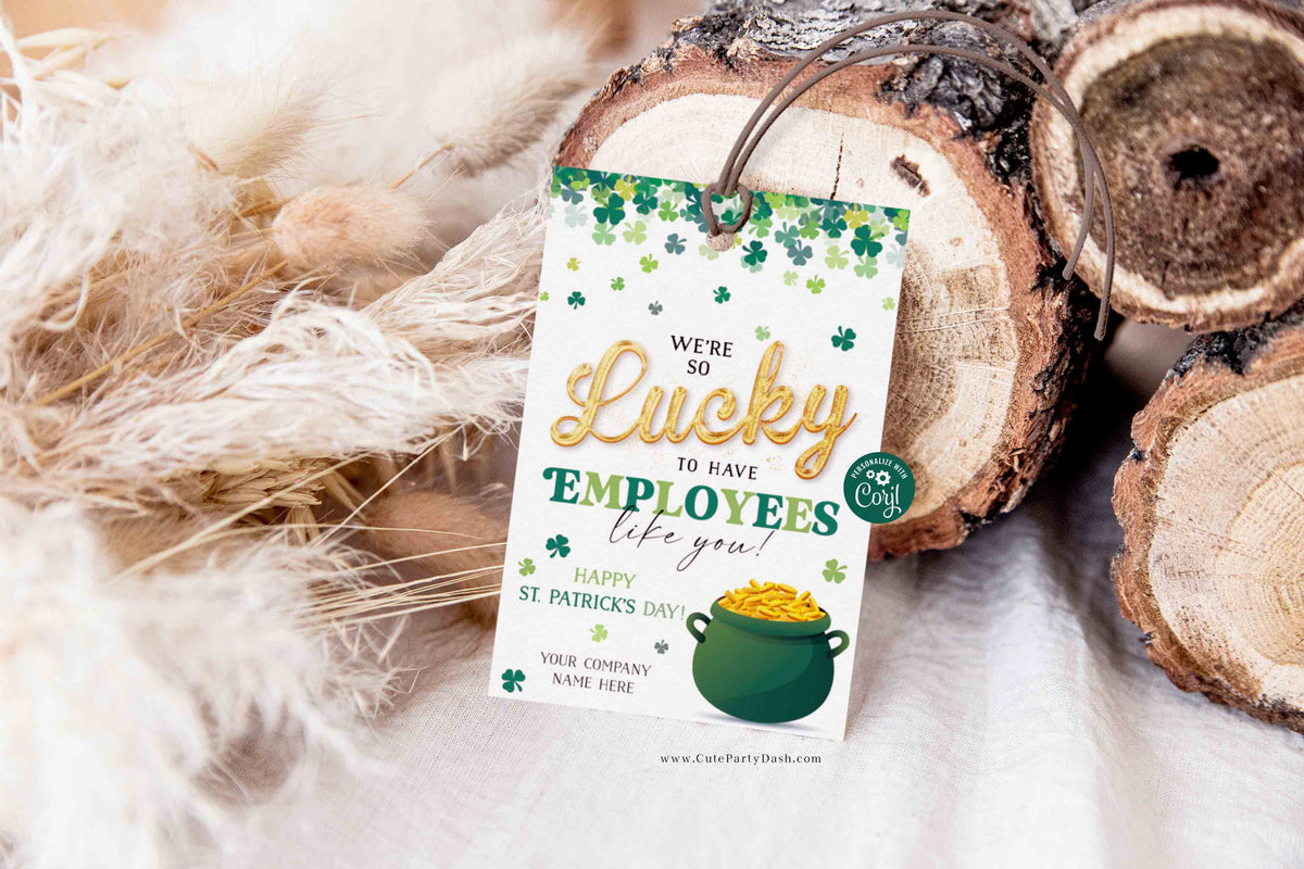 Lucky to Have employees Like You gift tag, Staff Employee Appreciation ...