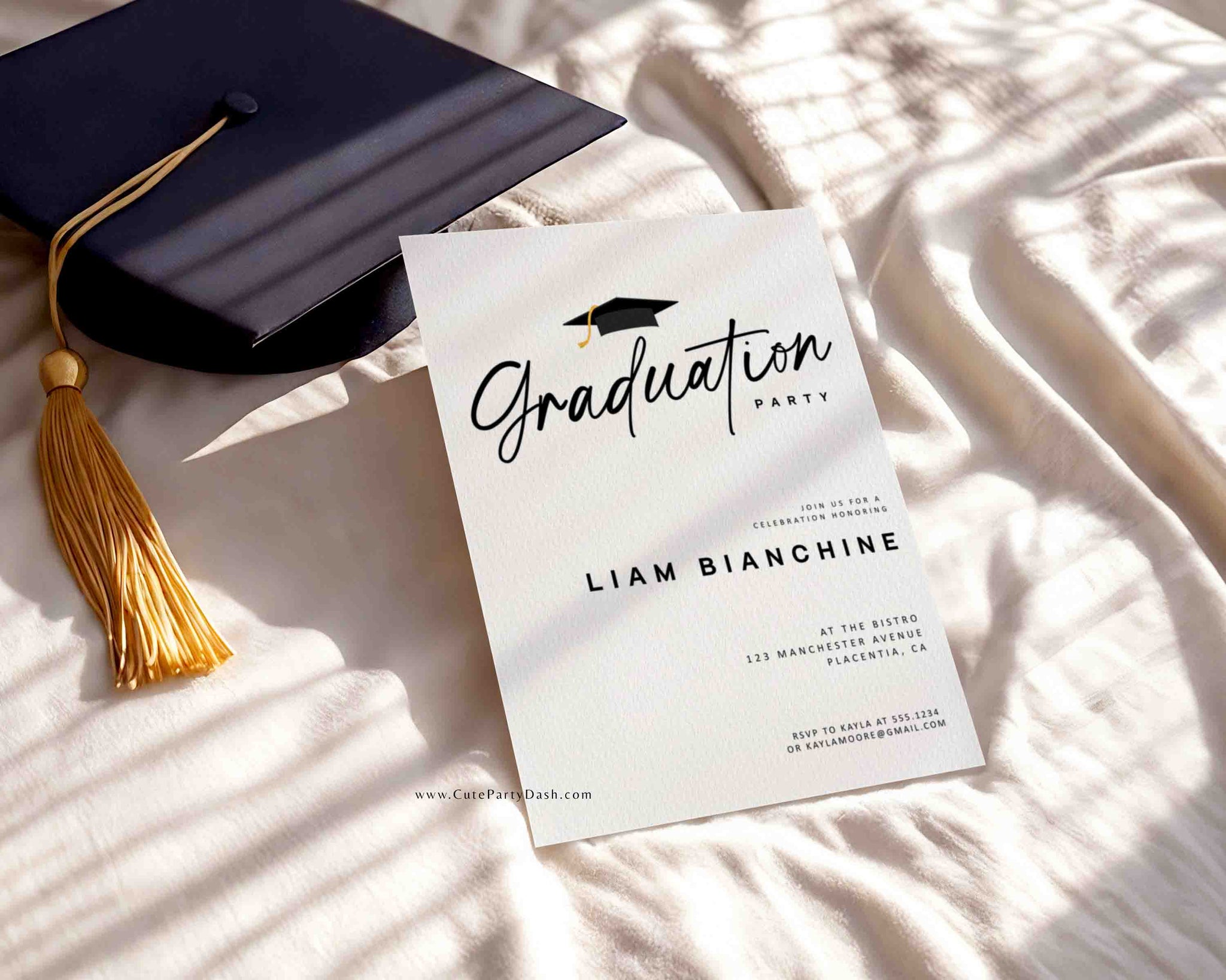 Graduation Party invitation Printable – Cute Party Dash