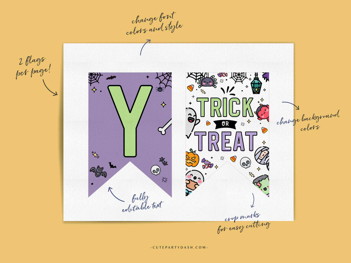 Halloween Banner Printable Decor – Cute Party Dash