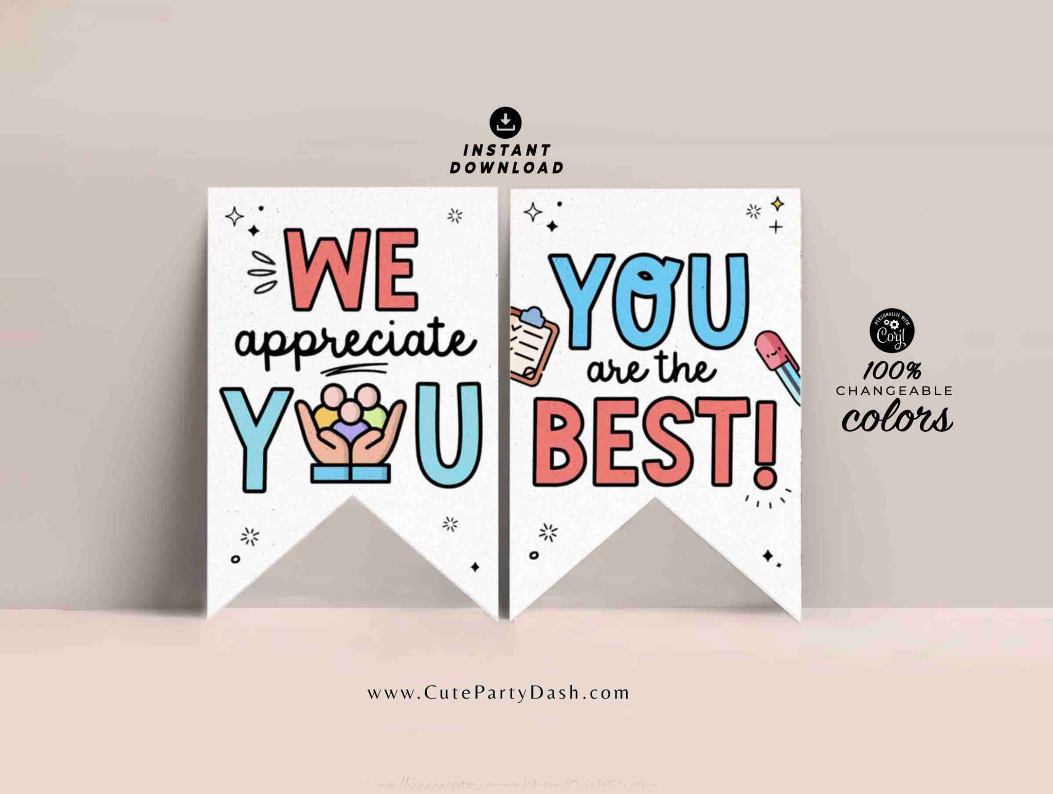 Social Work Month Banner Printable INSTANT DOWNLOAD – Cute Party Dash