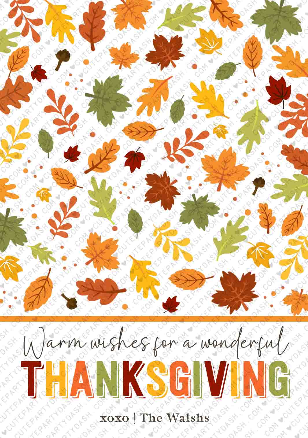 Happy Thanksgiving Cookie Card printable INSTANT DOWNLOAD – Cute Party Dash