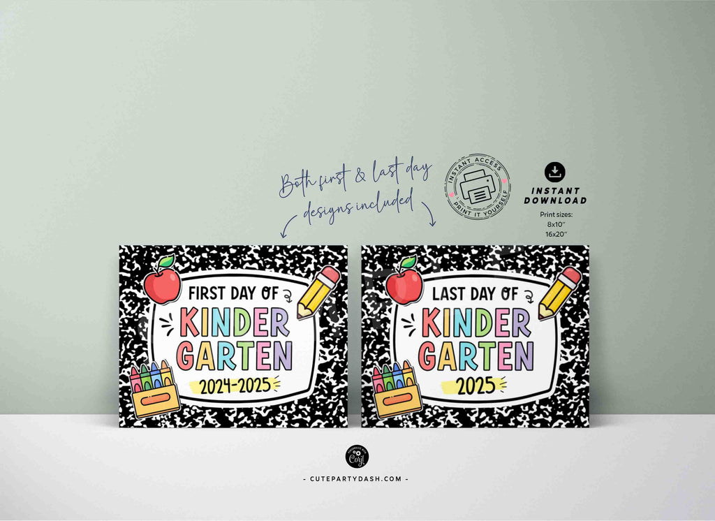 Editable Back to School Sign Bundle Printable INSTANT DOWNLOAD – Cute ...