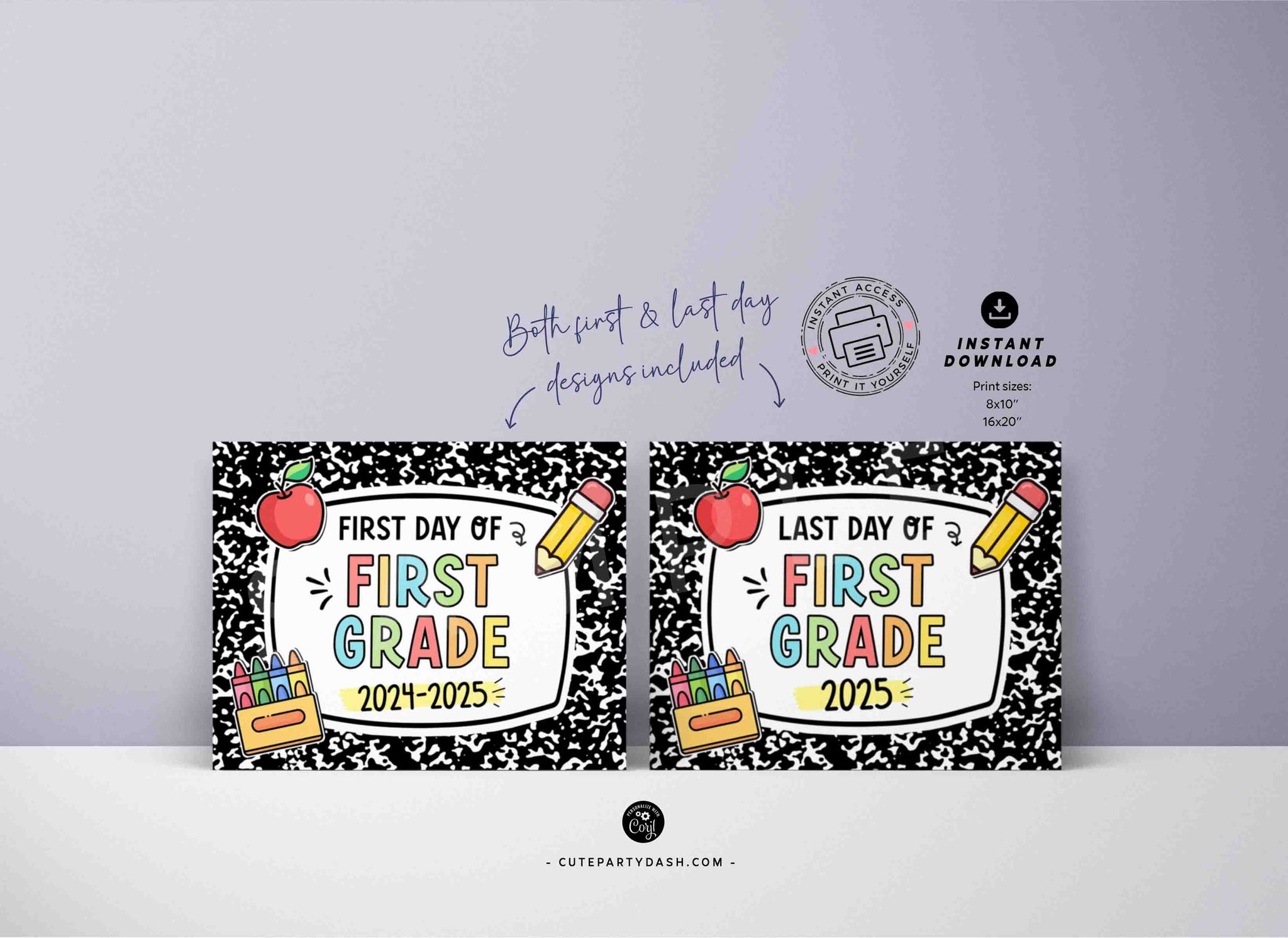 Editable Back to School Sign Bundle Printable INSTANT DOWNLOAD – Cute ...