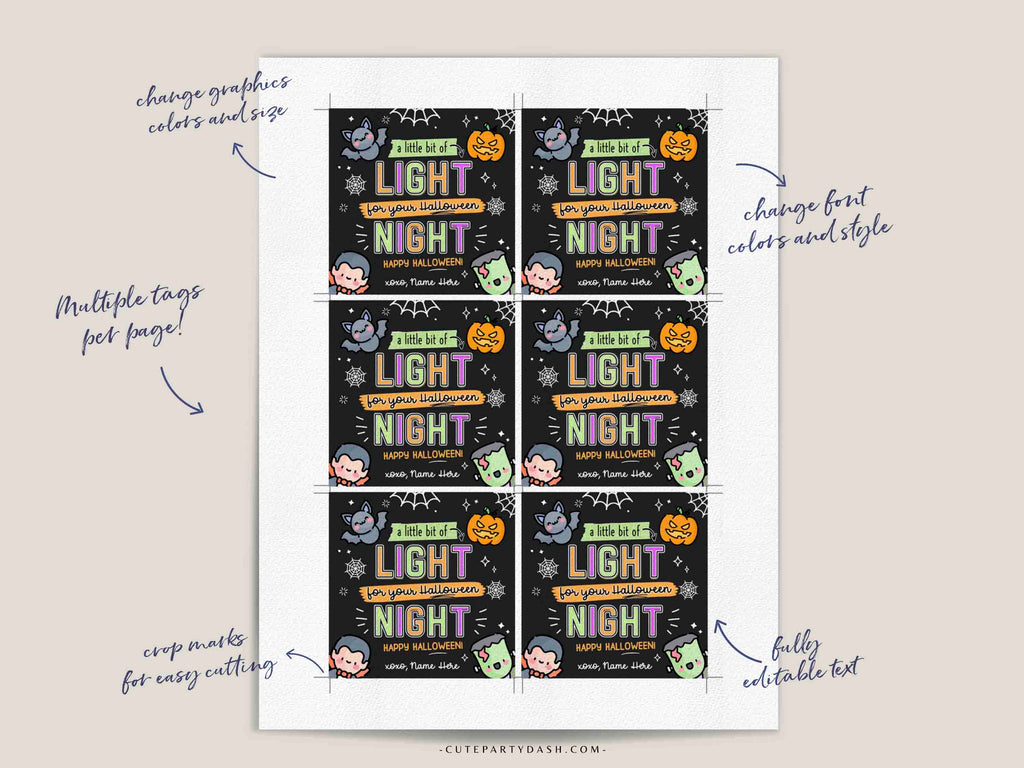 Printable Halloween Treat Gift Tag – Cute Party Dash