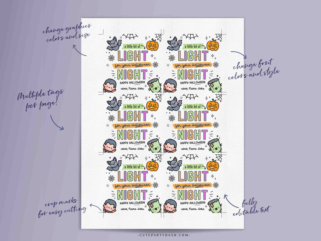 Printable Halloween Treat Gift Tag – Cute Party Dash