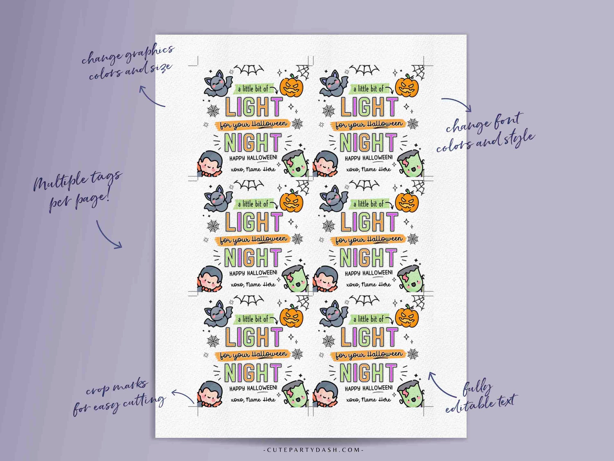 Printable Halloween Treat Gift Tag – Cute Party Dash