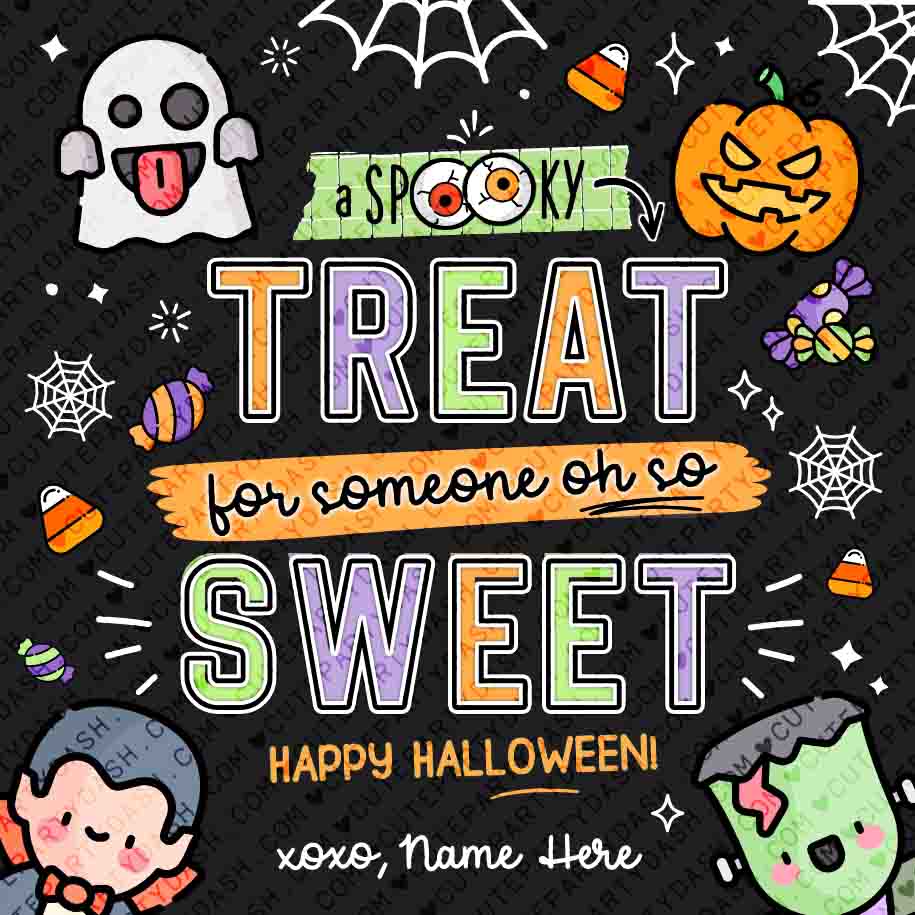 EDITABLE Halloween A Spooky Treat for Someone Sweet Gift Tag – Cute ...