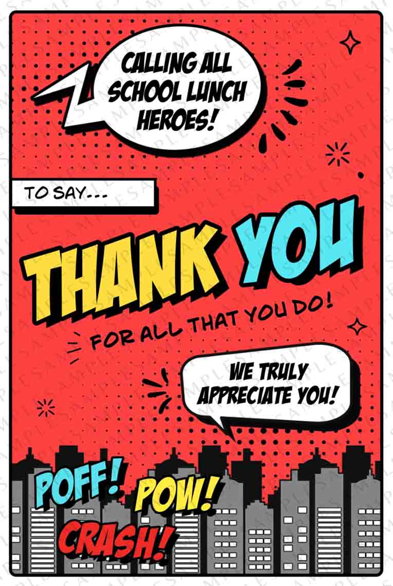 School Lunch Hero Day Appreciation Gift Tag – Cute Party Dash