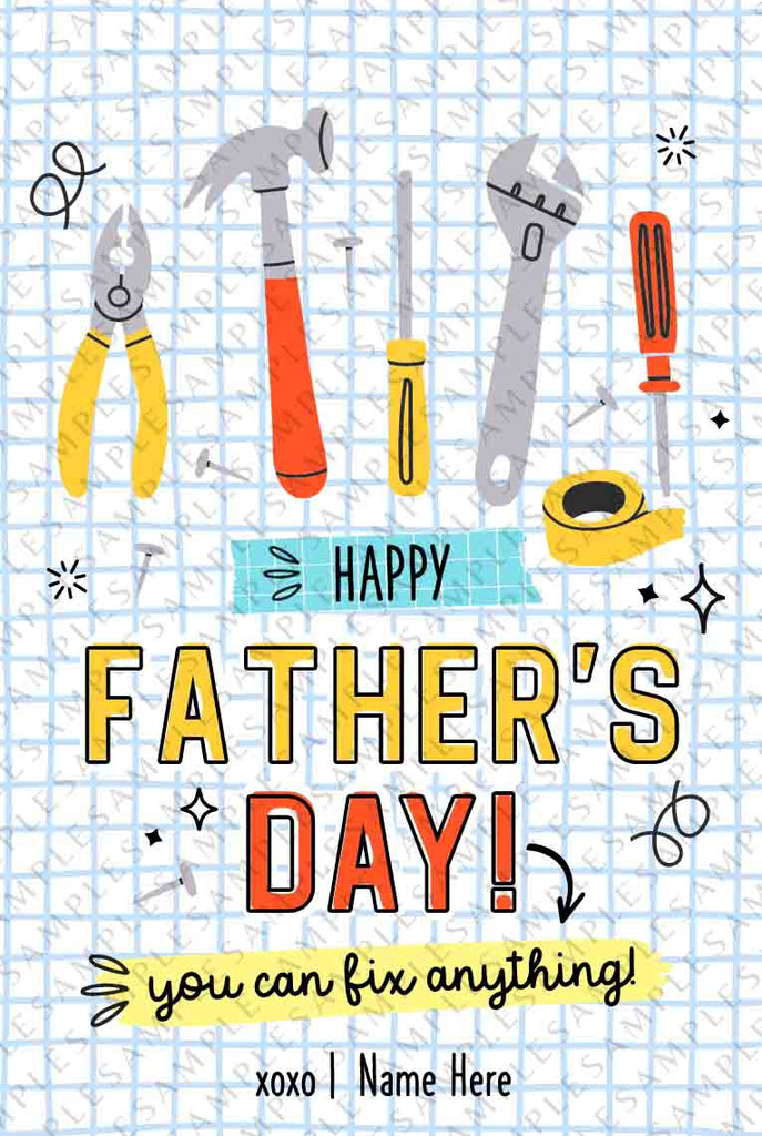 Printable Tool Box Happy Father's Day Gift Tag – Cute Party Dash