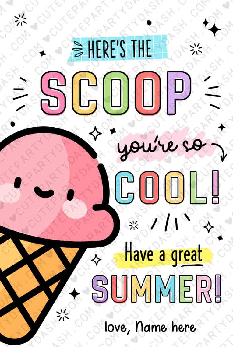 Printable Have a Great Summer Gift Tag – Cute Party Dash