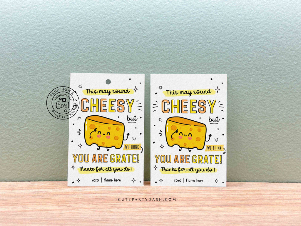This may sound cheesy but we thing you are grate appreciation gift tags ...