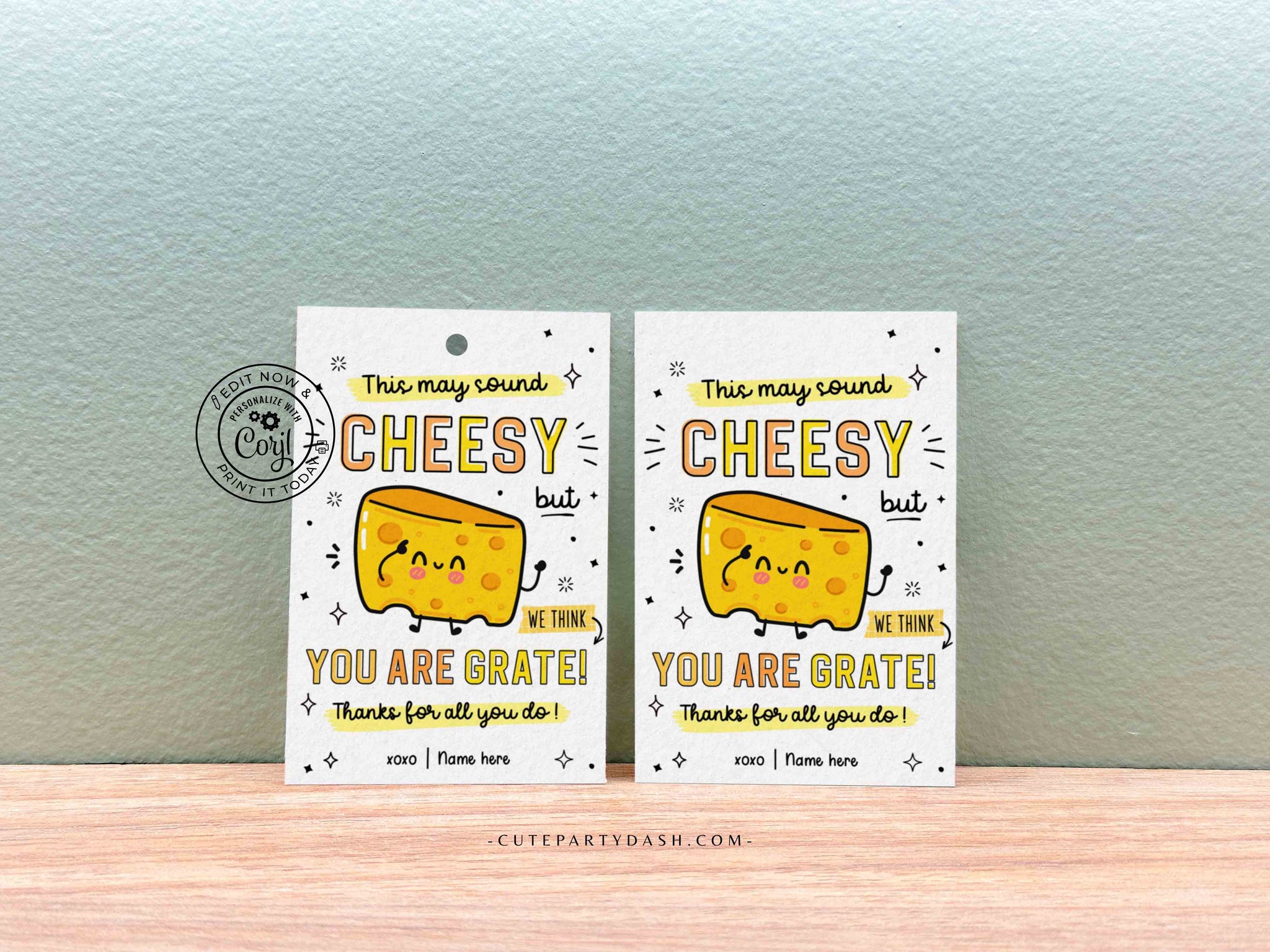 This may sound cheesy but we thing you are grate appreciation gift tags ...