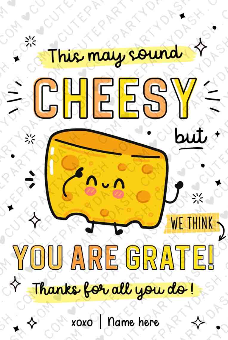 This may sound cheesy but we thing you are grate appreciation gift tags ...