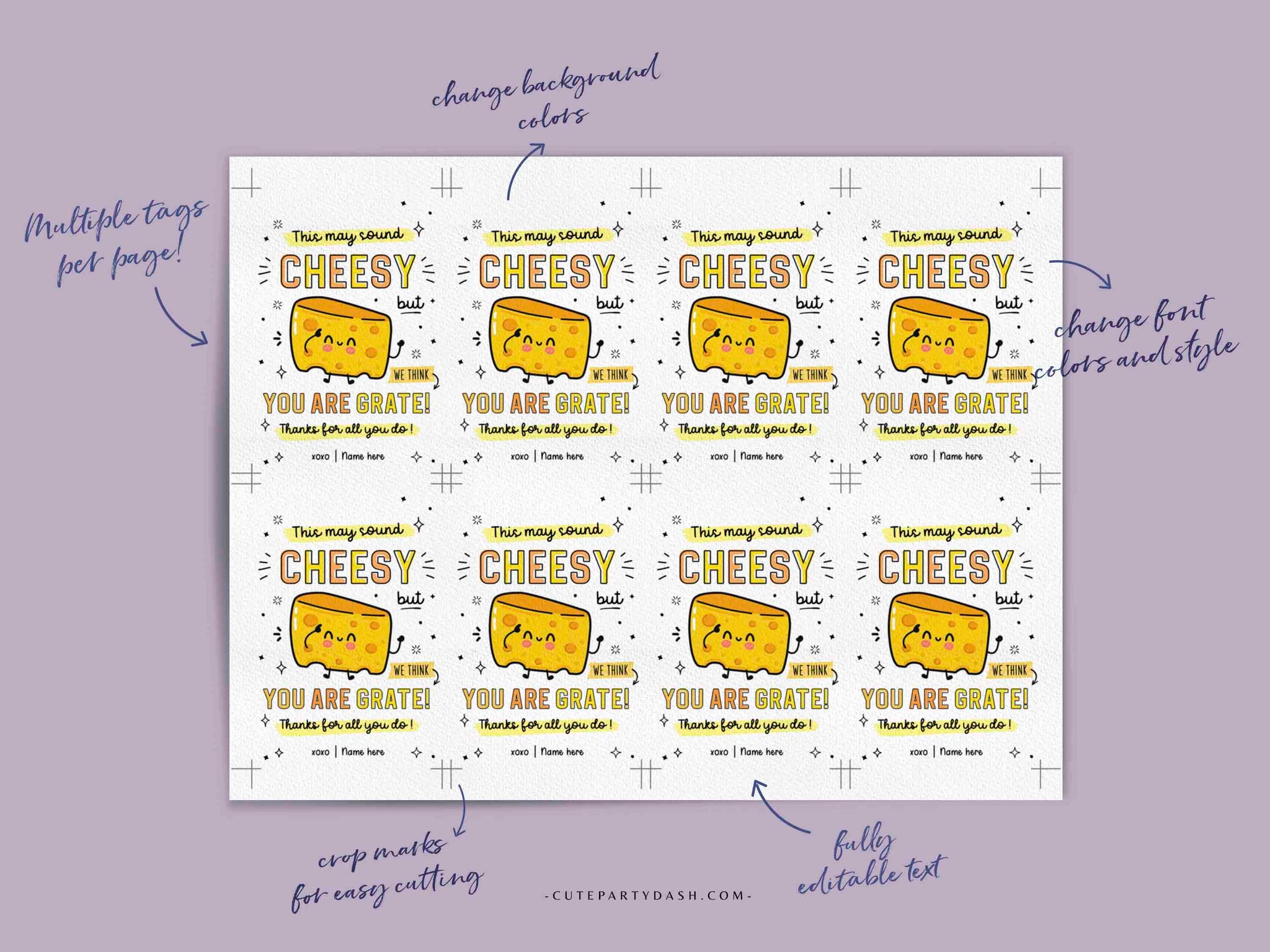 This may sound cheesy but we thing you are grate appreciation gift tags ...