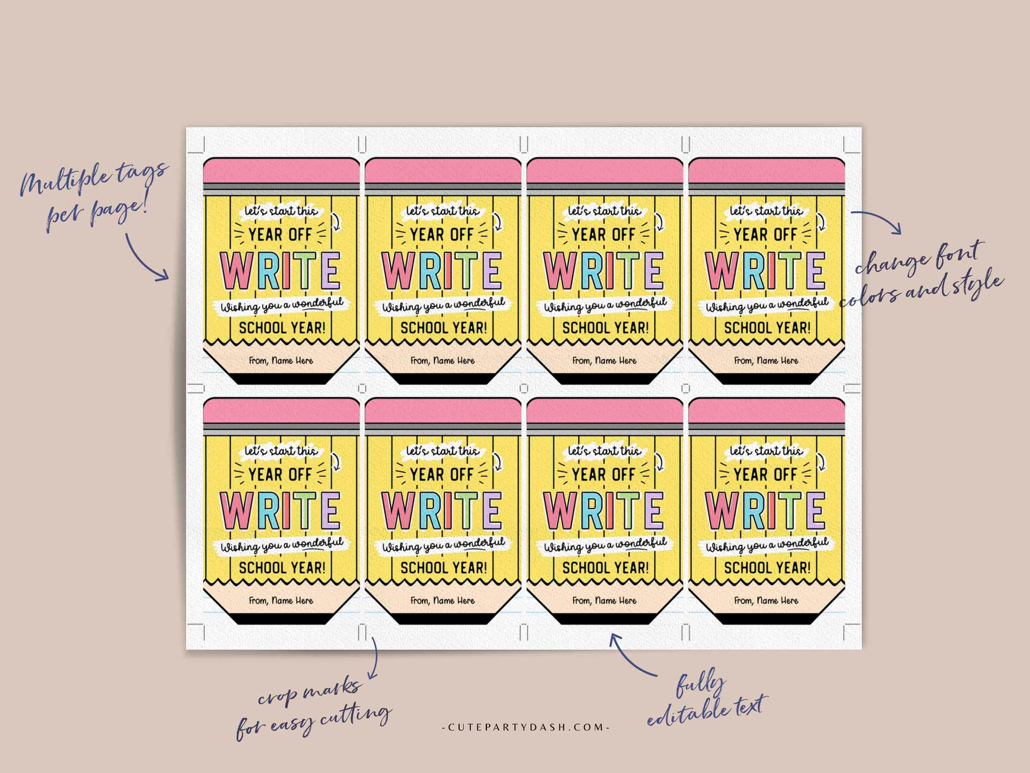 Let's start this year off WRITE Pen Marker gift tags. – Cute Party Dash