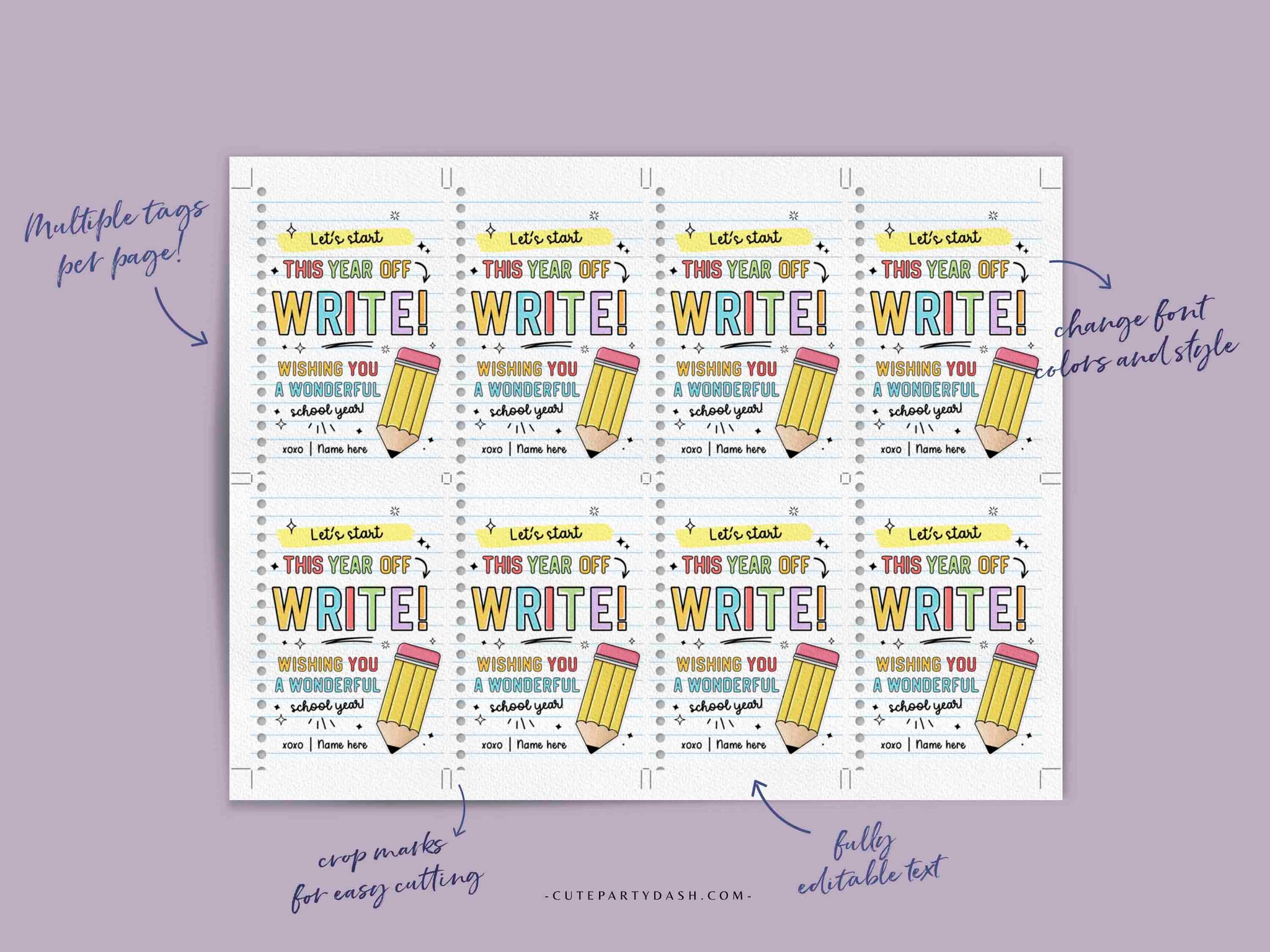 Let's start this year off WRITE Pen Marker gift tags. – Cute Party Dash
