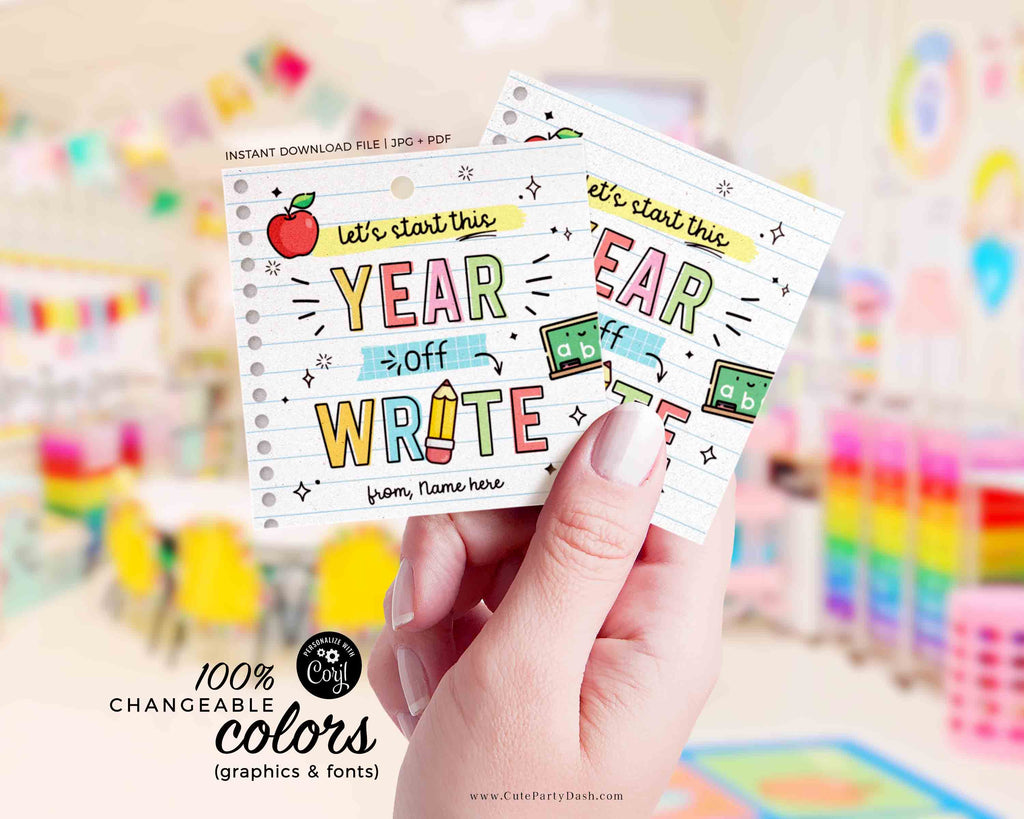 First Day of School gift Tag EDITABLE Welcome Back To School Printable ...