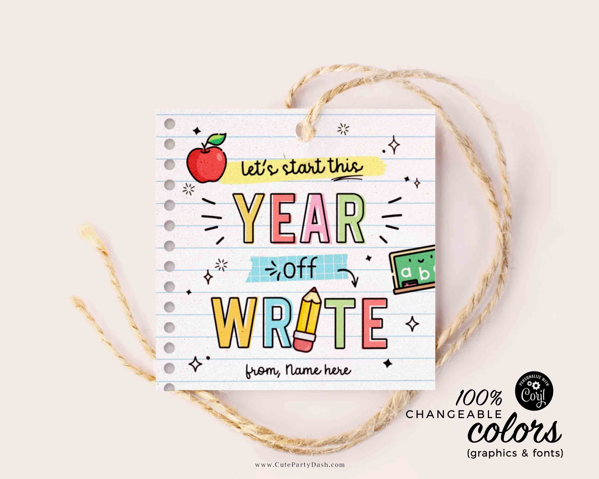 First Day of School gift Tag EDITABLE Welcome Back To School Printable ...