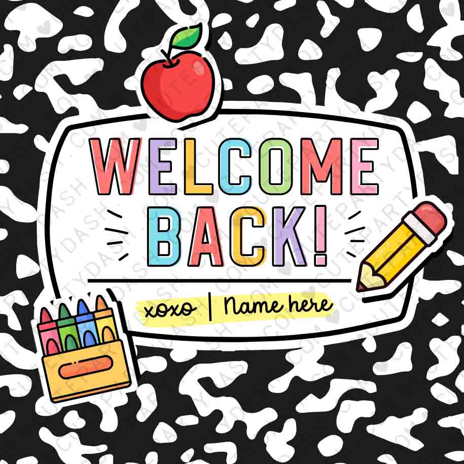 Welcome Back to School Teacher Gift Tags template – Cute Party Dash