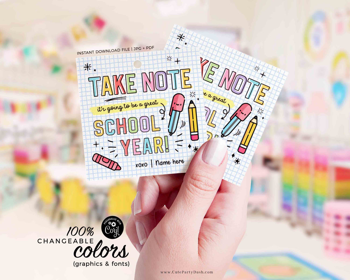 Take Note... It is going to be a great school year. First day of school ...