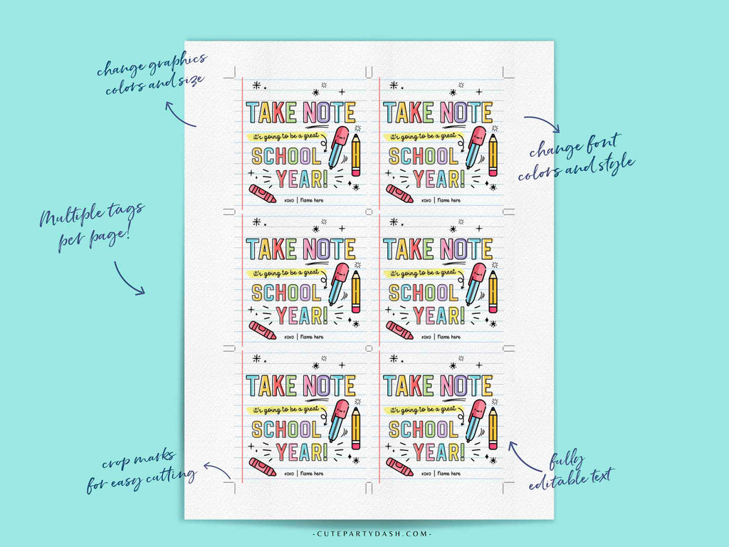 Take Note... It is going to be a great school year. First day of school ...