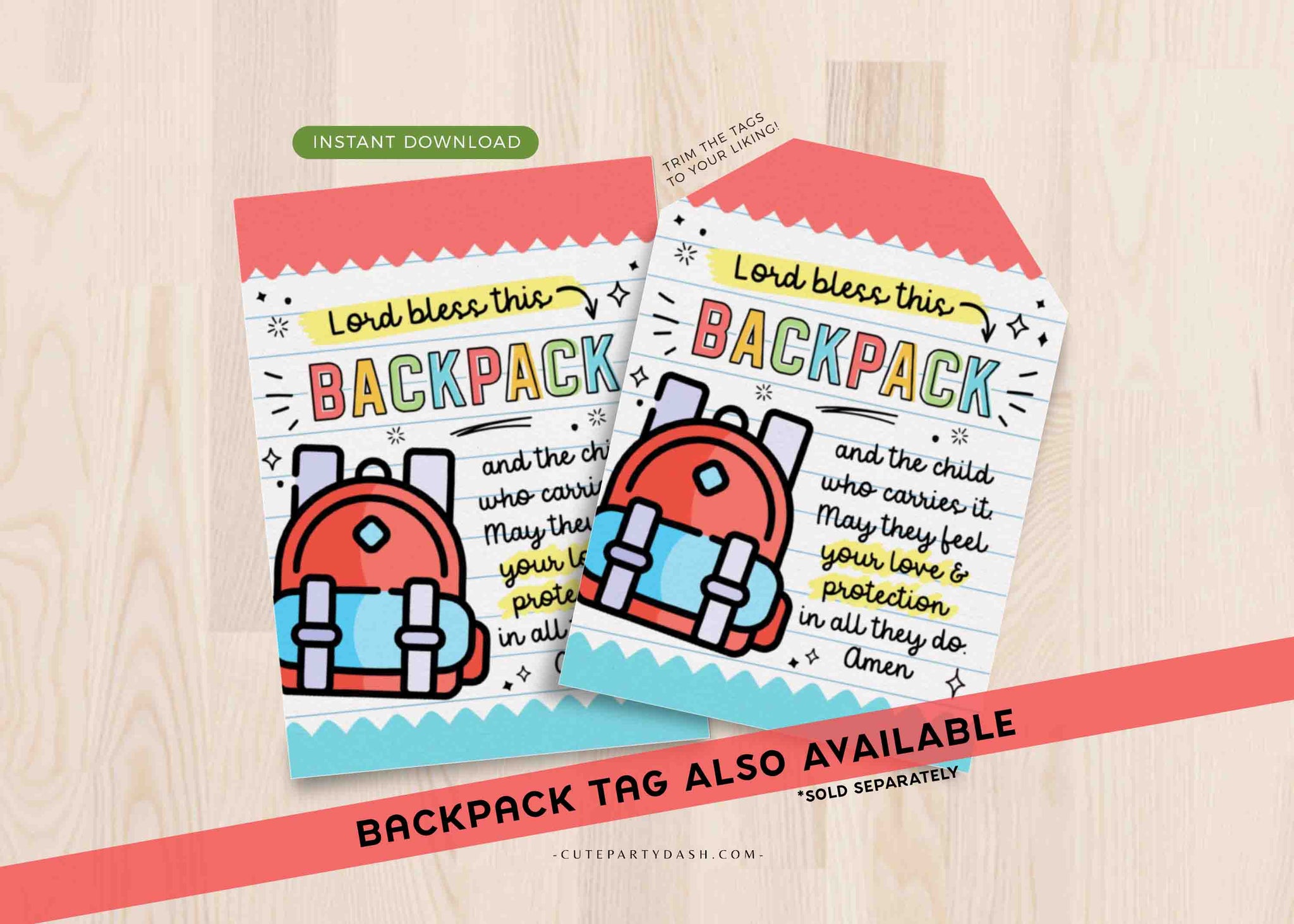 Sunday School Printable Pencil Prayer Tag – Cute Party Dash