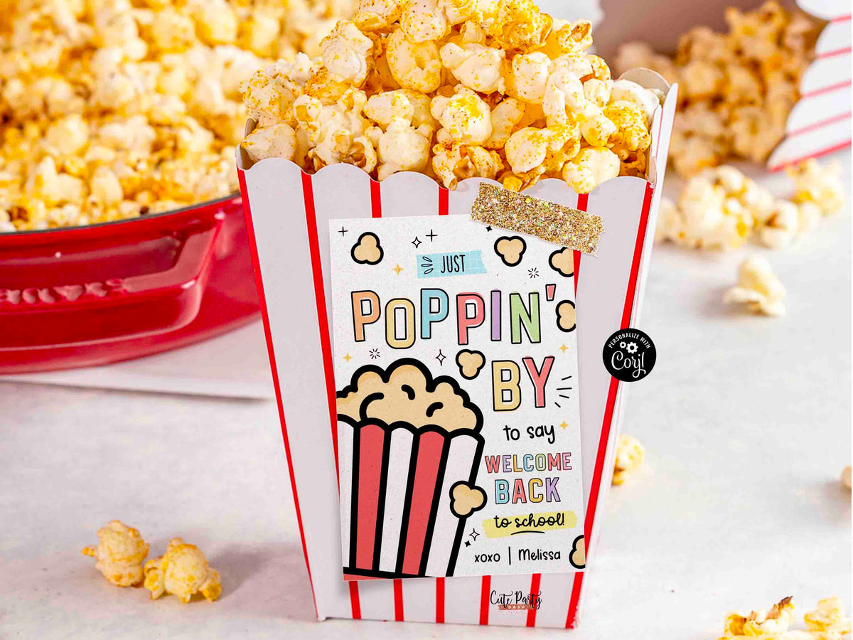 Just Poppin' by to say welcome back to school tag. – Cute Party Dash
