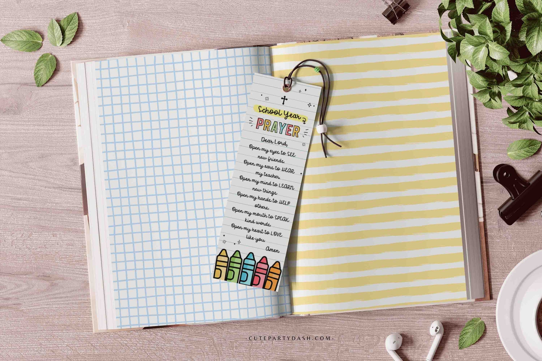 First Day of School Prayer Bookmark for kids INSTANT DOWNLOAD – Cute ...
