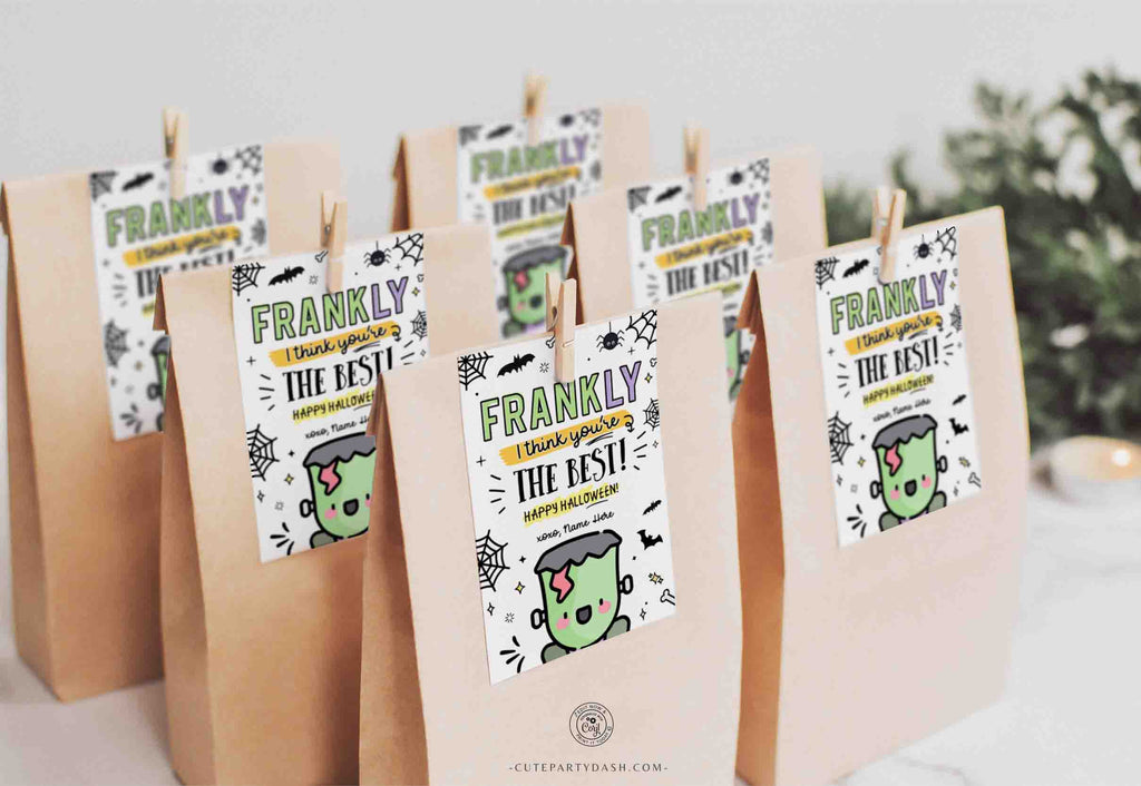 Frankenstein Halloween Printable Tag – Cute Party Dash