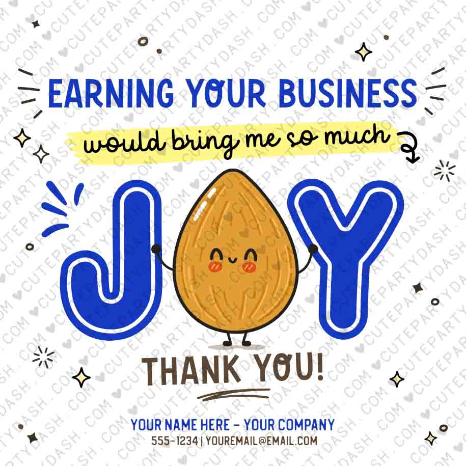 Almonds Joy Referral Gift Tags Template – Cute Party Dash