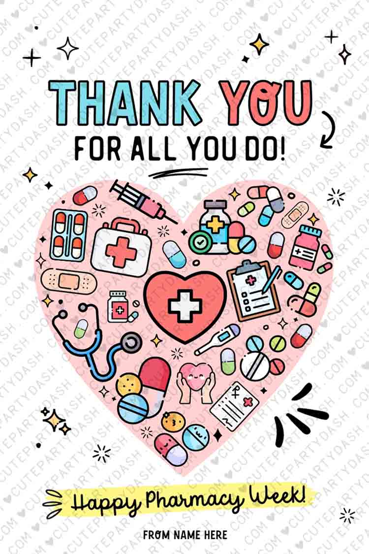 Pharmacy Week Appreciation Gift Tag Printable – Cute Party Dash