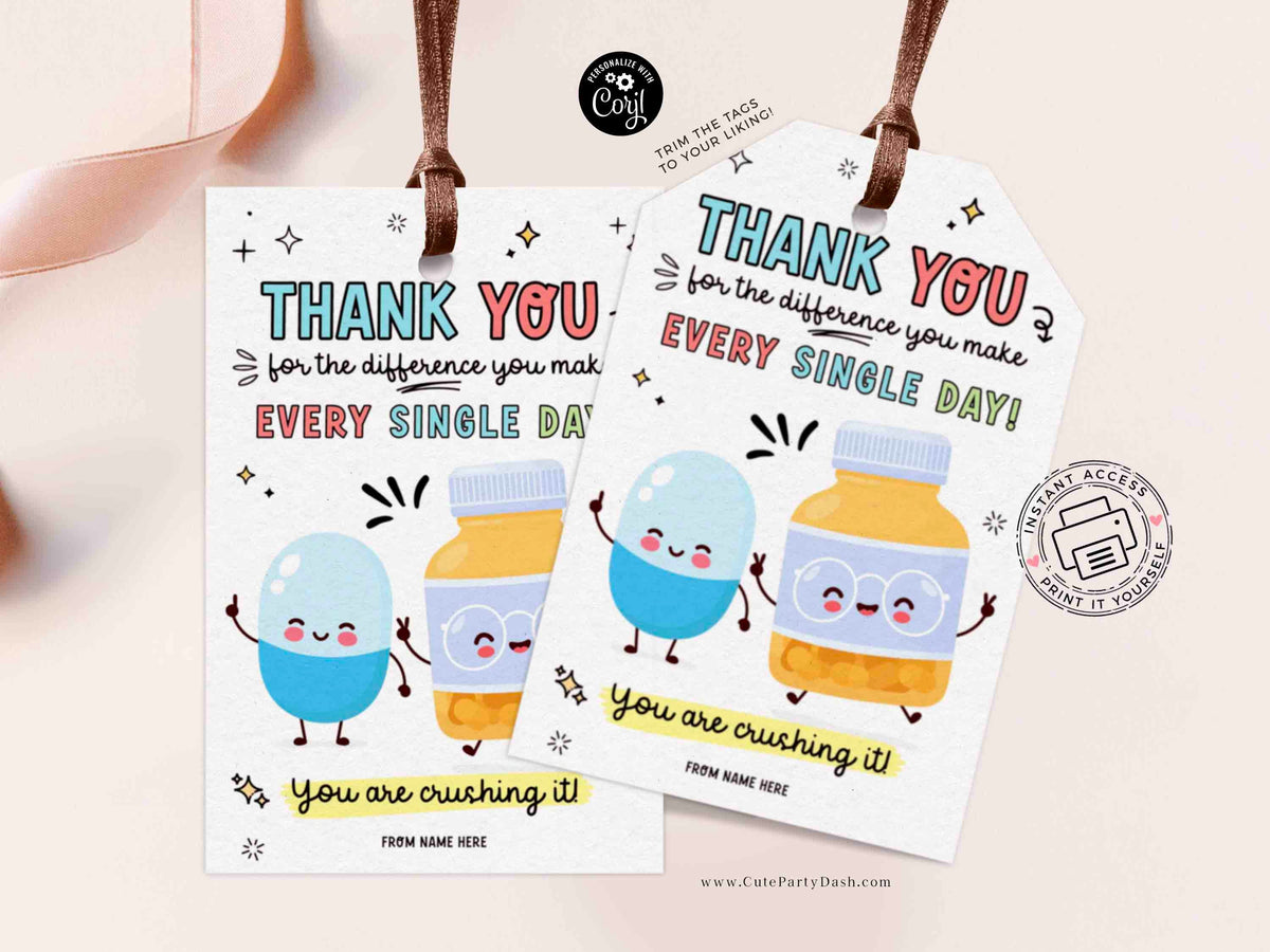 Happy National Custodian Day Printable Gift Tag – Cute Party Dash