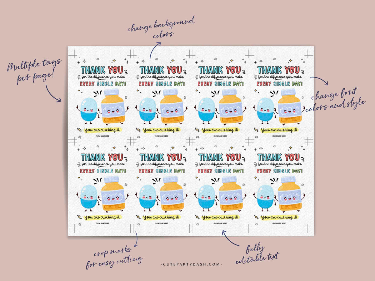 Happy National Custodian Day Printable Gift Tag – Cute Party Dash