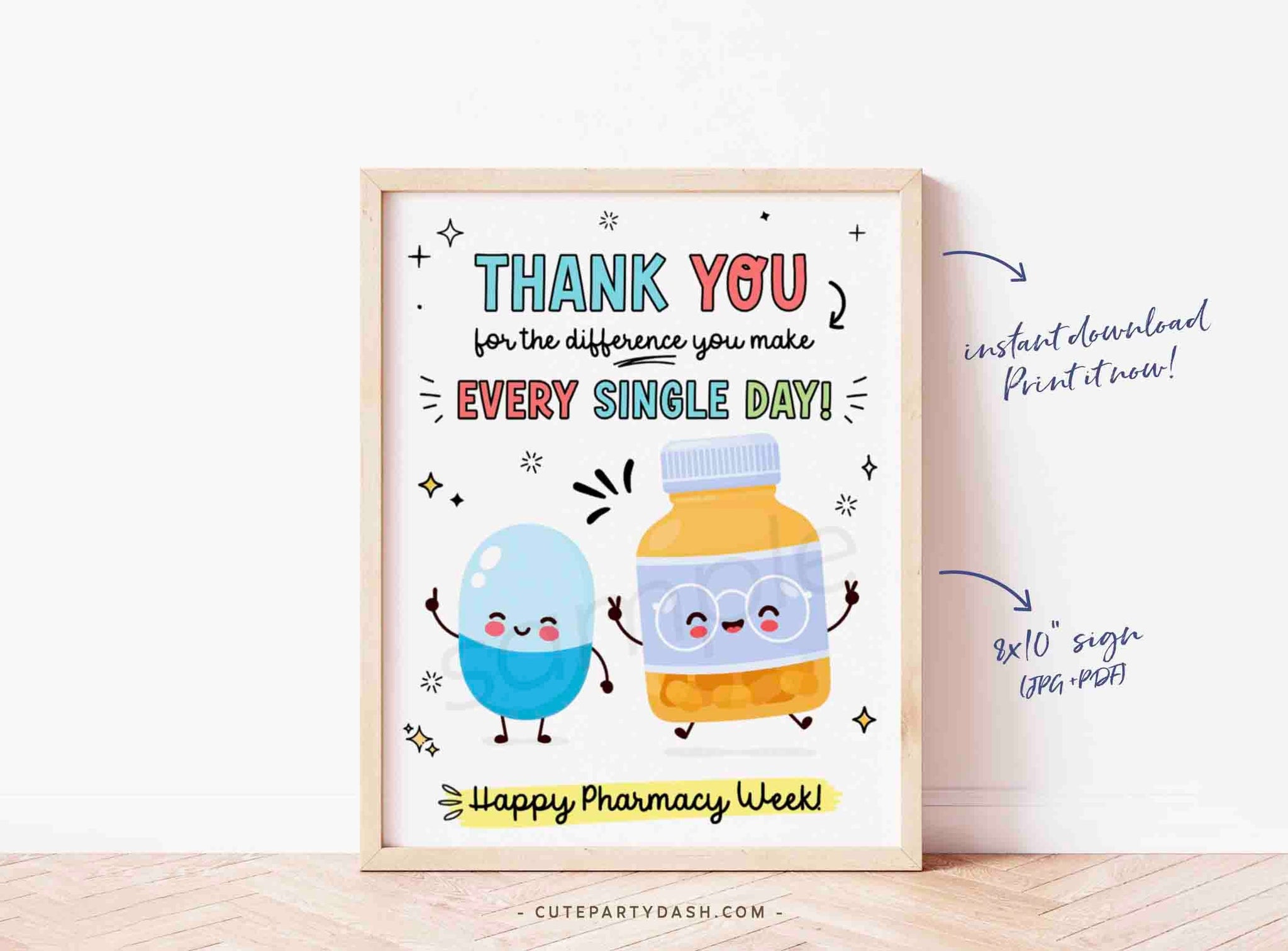 Pharmacy Week Appreciation Gift Tag Printable – Cute Party Dash