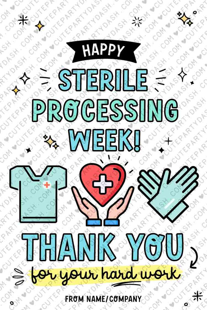Sterile Processing Week Printable Gift Tag – Cute Party Dash