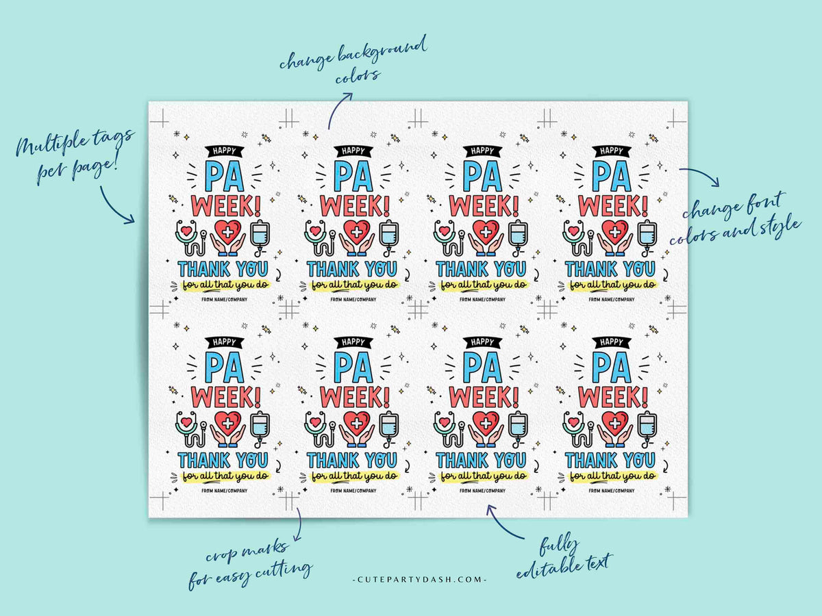 Sterile Processing Week Printable Gift Tag – Cute Party Dash