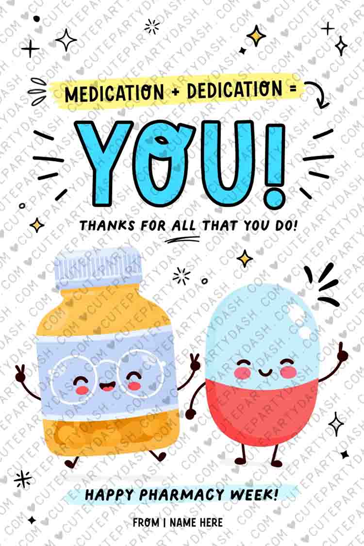 Pharmacy Week Appreciation Gift Tag Printable – Cute Party Dash