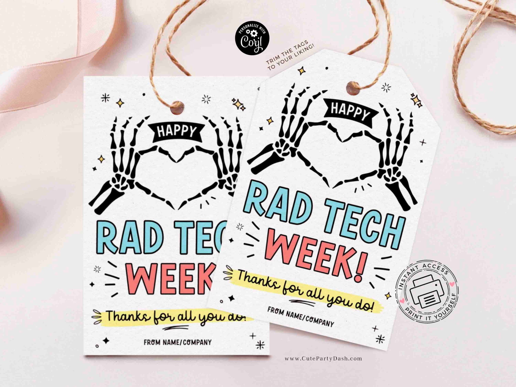 Rad Tech Week Gifts Tag Printable – Cute Party Dash