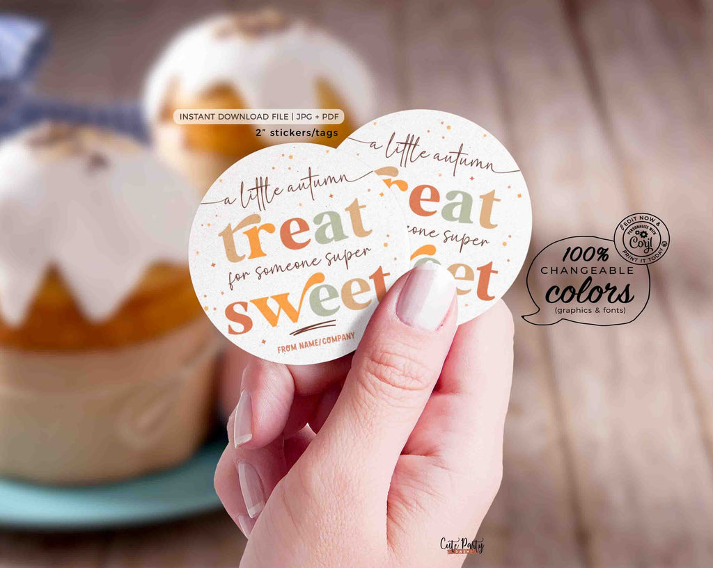Autumn Treat for Someone Super Sweet Gift Tag – Cute Party Dash