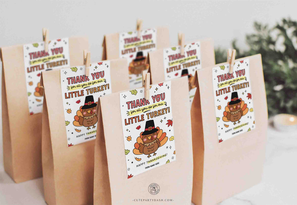 Thanks for all you do for our little turkey Thanksgiving gift Tag ...